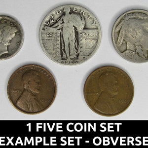 Roaring Twenties 5 Coin Set - Old US Coins From the 1920s With Silver ...