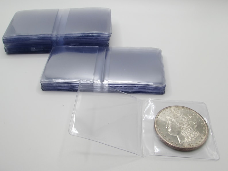 Plastic Double Pocket Coin Flips - 2x2" Safe for Storage - No PVC ...