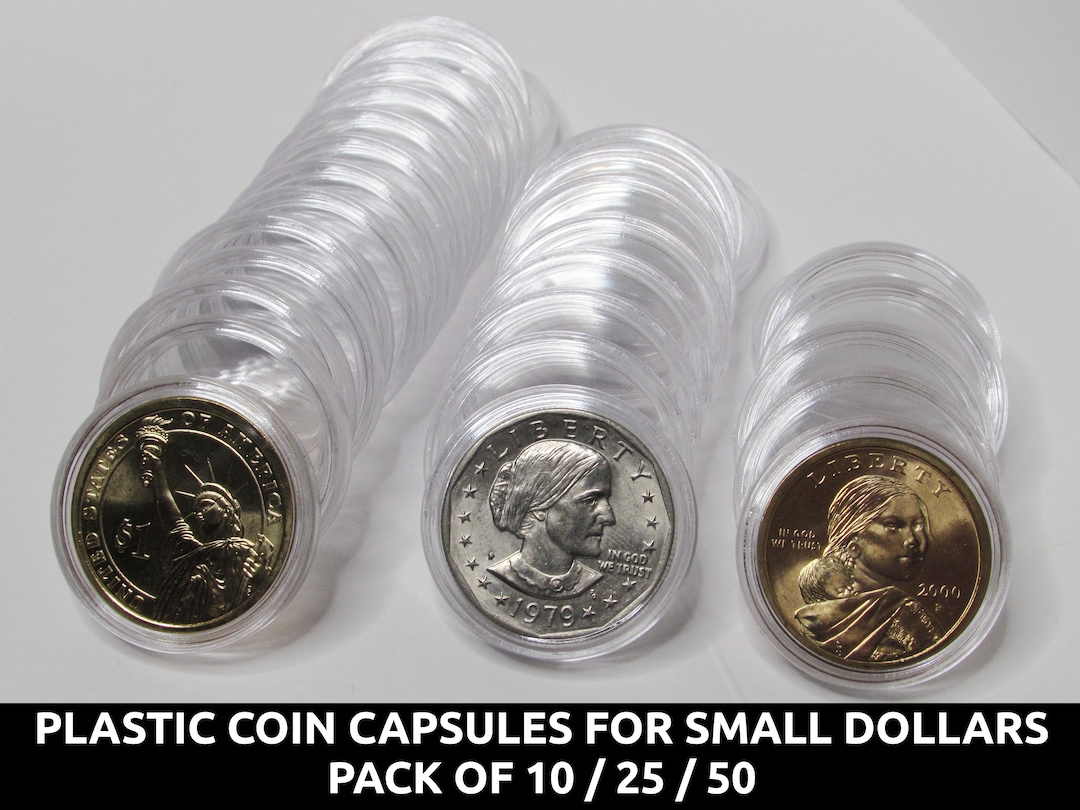 Small Dollar Sized Plastic Coin Capsules - 27 Mm Holders for Coins ...