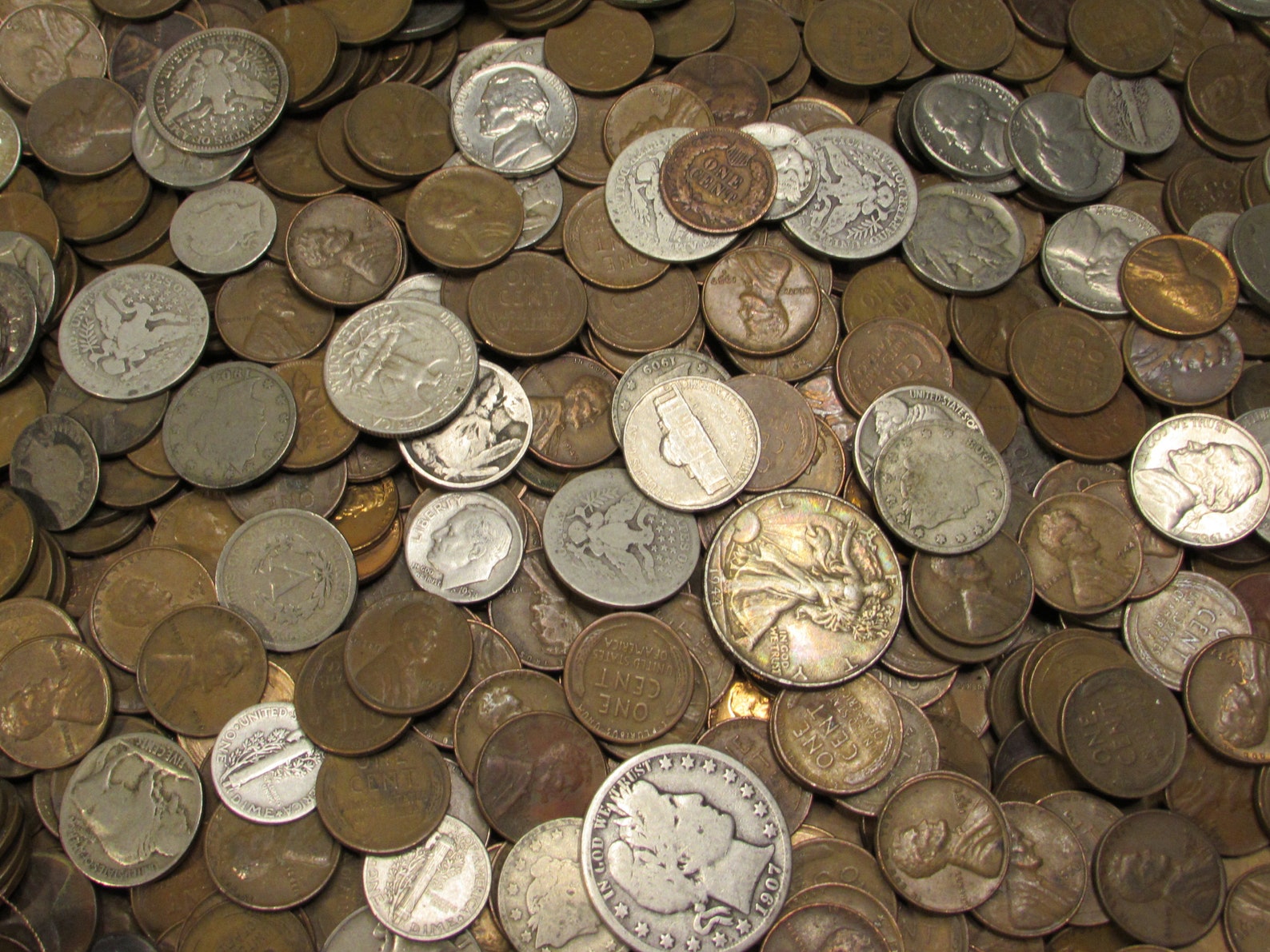 50 Old US Coins Grab Bag Estate Sale Lot 1 Oz Silver / 10 - Etsy