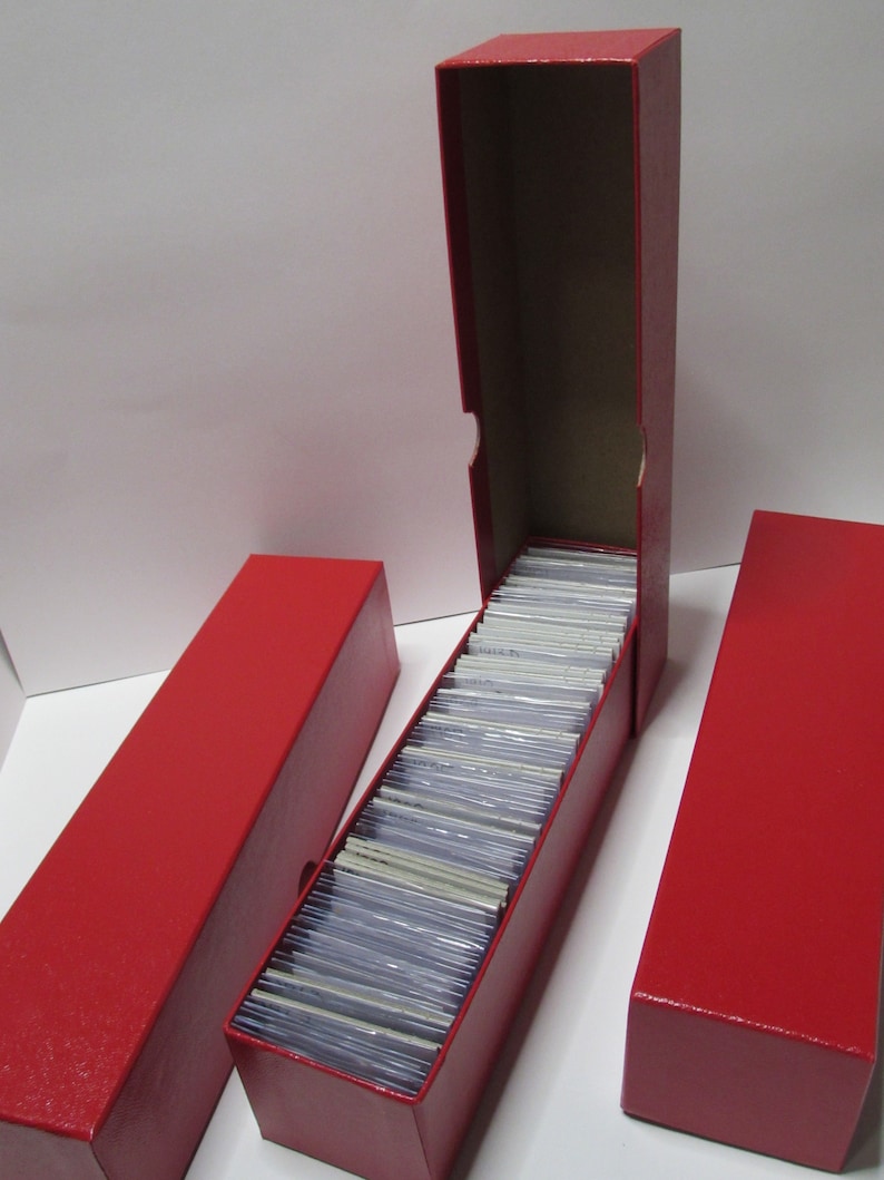 Storage Box for 2x2" Coin Flips - Pack of 1/3/5 - Red Cardboard ...