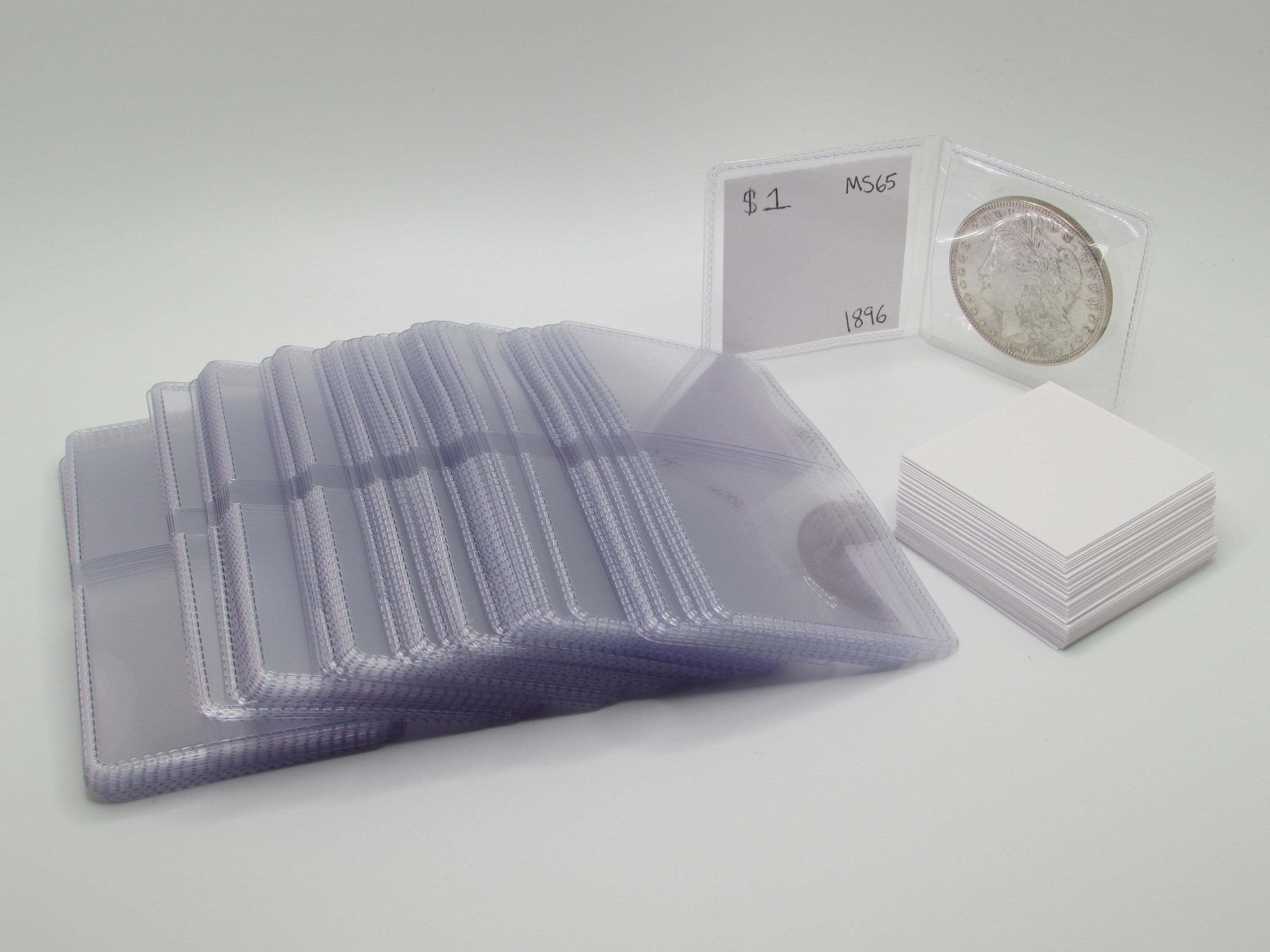 Plastic Coin Flips - 2x2" - Super Flips - Pvc-free - Choose Quantity 25 ...
