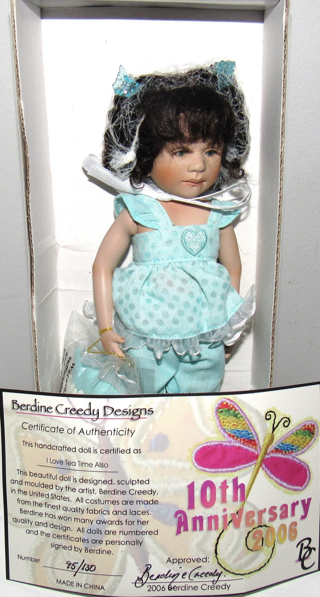 Berdine Creedy Doll in Original Box L.E. 95/130 i Love Tea Time Also 7. ...