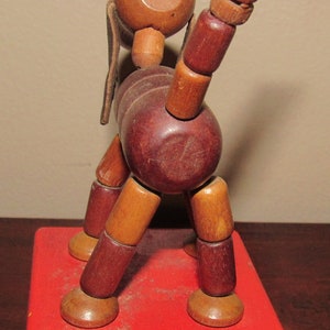 Vintage German All Wood Push Puppet Toy - Etsy