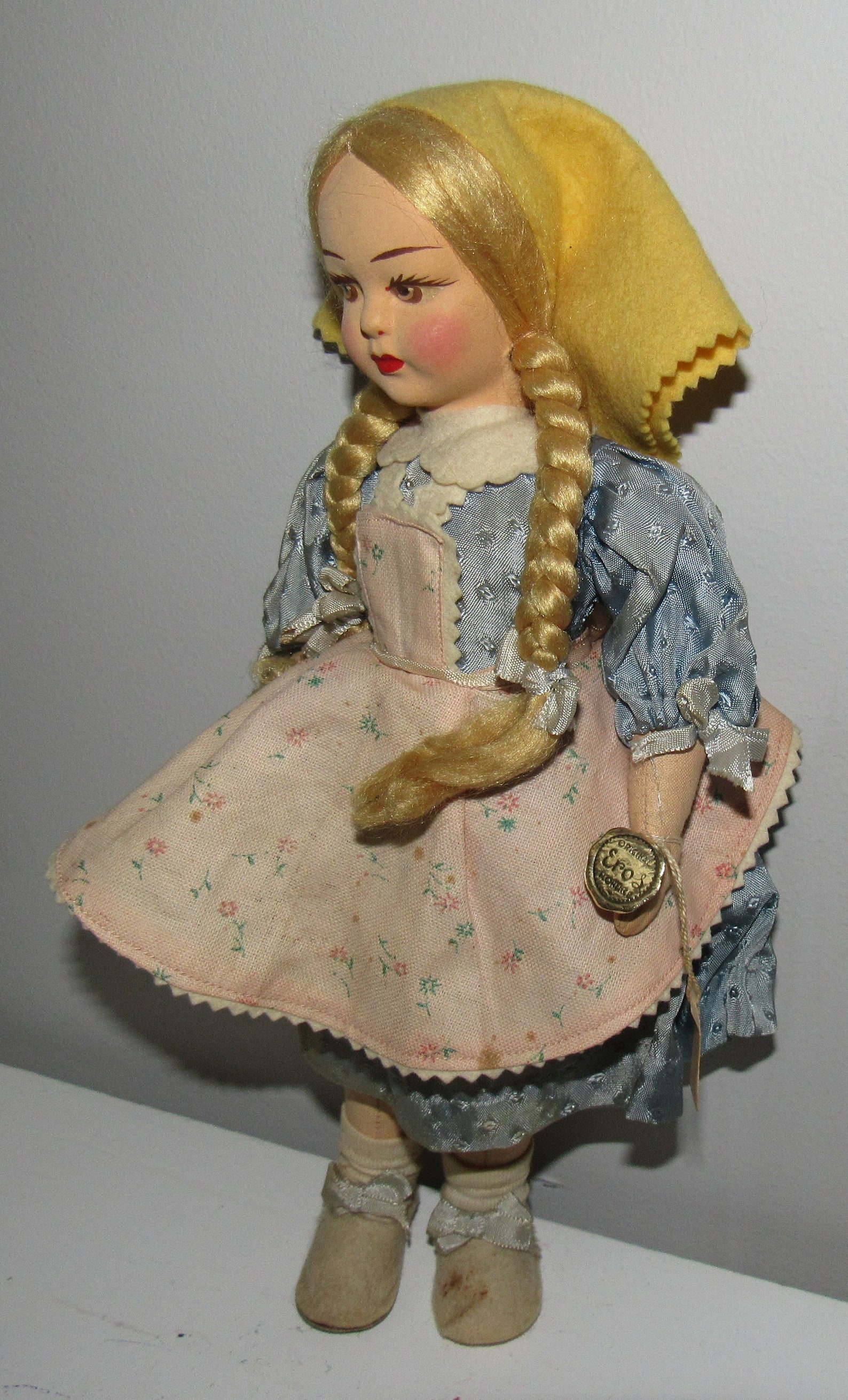 Vintage Cloth Felt Italian Doll Original Tagged Clothing 12 Circa 1940s ...