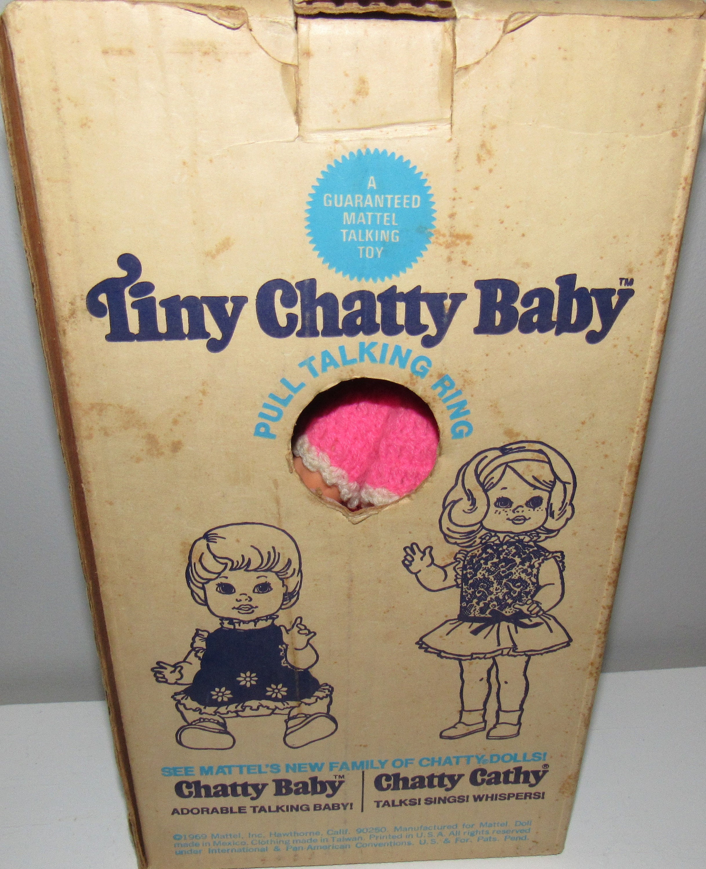Vintage Mattel's tiny Chatty Baby in Original Box Circa 1969 She Still ...