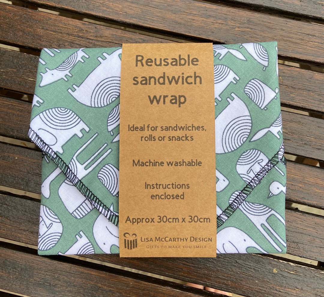 Reusable Sandwich Wrap - Lunch Bag - Washable - No Waste - Etsy