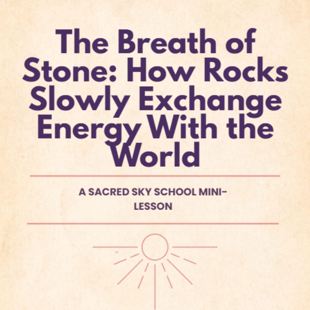 Mini Lesson 232 — the Breath of Stone: How Rocks Slowly Exchange Energy ...