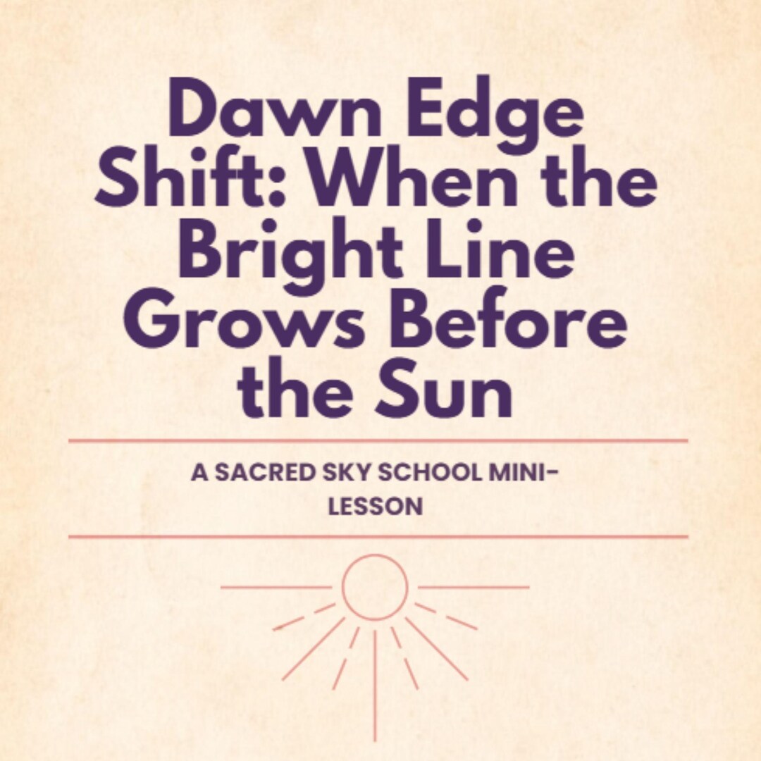 Mini Lesson 403 — Dawn Edge Shift: When the Bright Line Grows Before ...