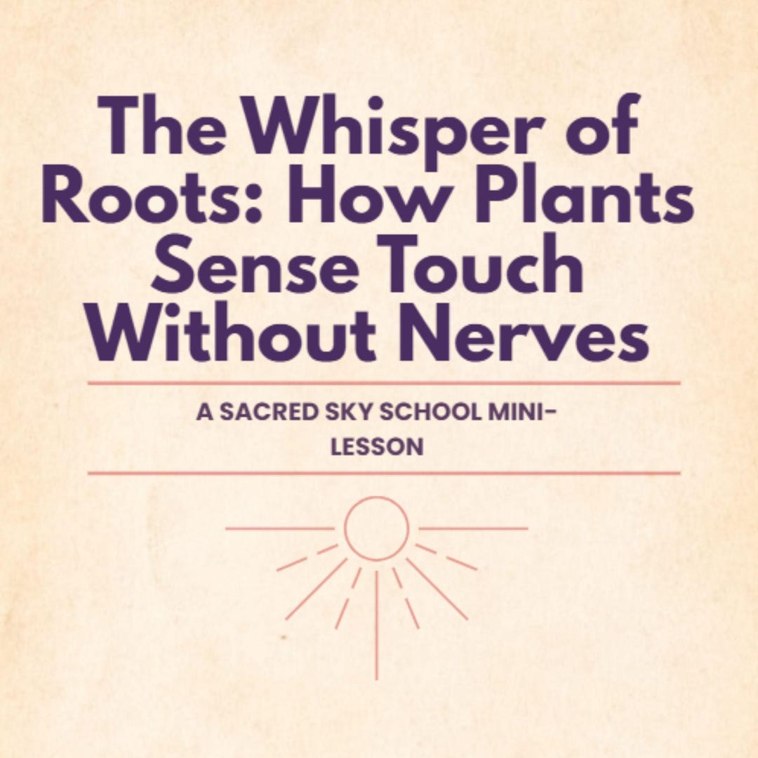 Mini Lesson 272 — the Whisper of Roots: How Plants Sense Touch Without ...