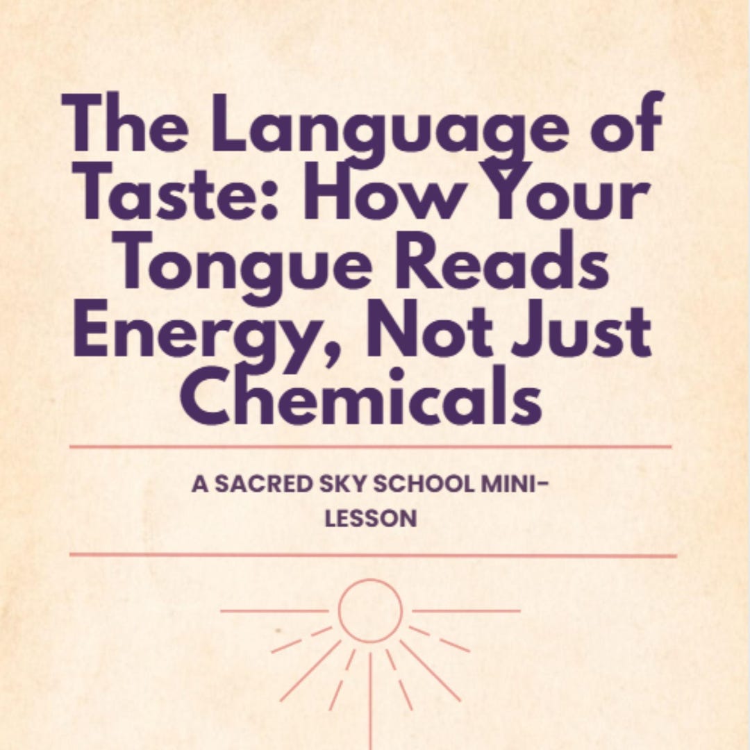 Mini Lesson 257 — the Language of Taste: How Your Tongue Reads Energy ...
