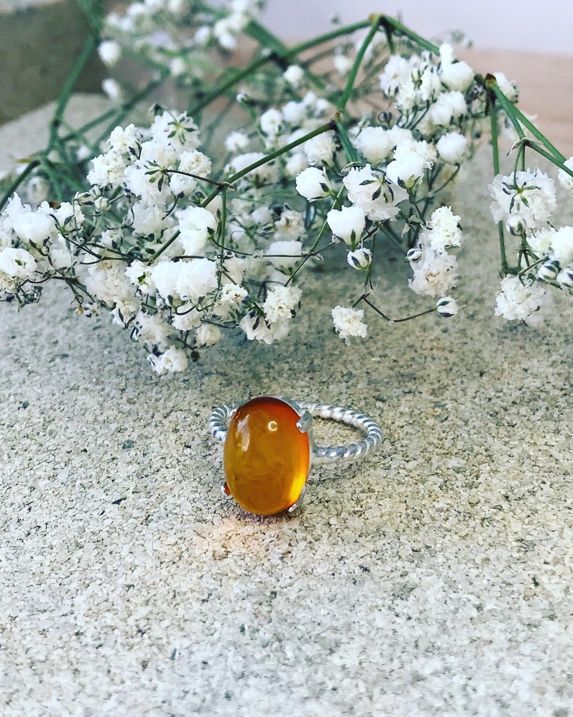 Amber Gift Set Ring and Necklace Jewellery Gemstones in | Etsy