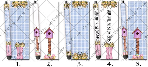 Spring Pen Wrap Design spring is in the Air Epoxy - Etsy