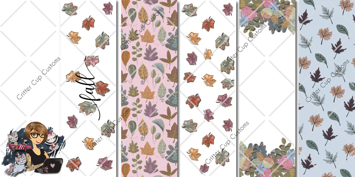 Fall Pen Wrap Fall Leaves Pen Wrap PNG Epoxy Glitter Pen - Etsy