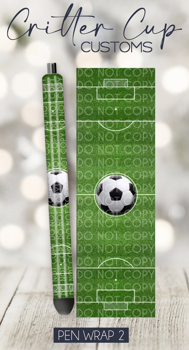 Soccer Pen Wraps Soccer Pen PNG Waterslide Pen Wrap Pen - Etsy