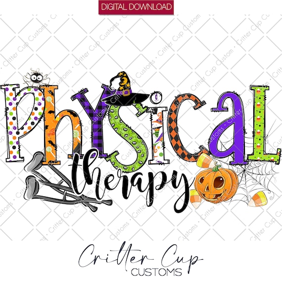 Halloween Physical Therapy Design Digital Download PNG File - Etsy