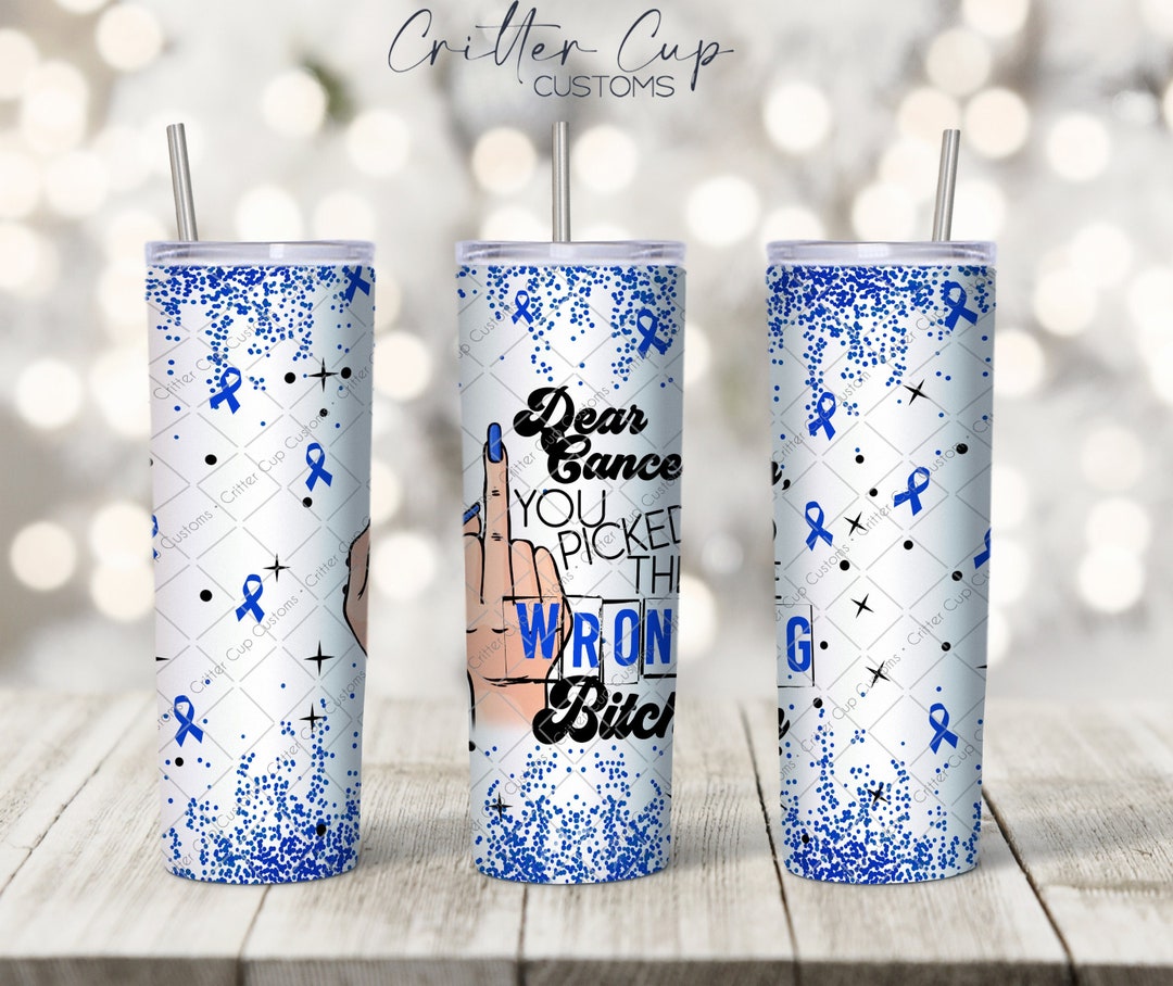 Colon Cancer Tumbler Wrap Design Cancer Sublimation Tumbler - Etsy