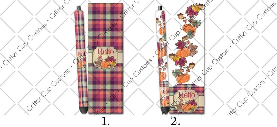 Fall Epoxy Pen Wrap Hello Fall Waterslide File Set - Etsy
