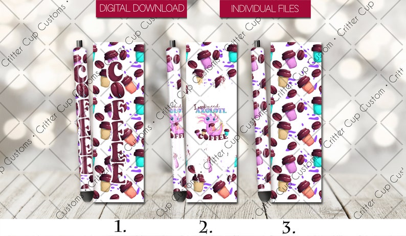 Axolotl Pen Wrap, Epoxy Pen Wraps, Pen Wraps Design, Digital Download ...