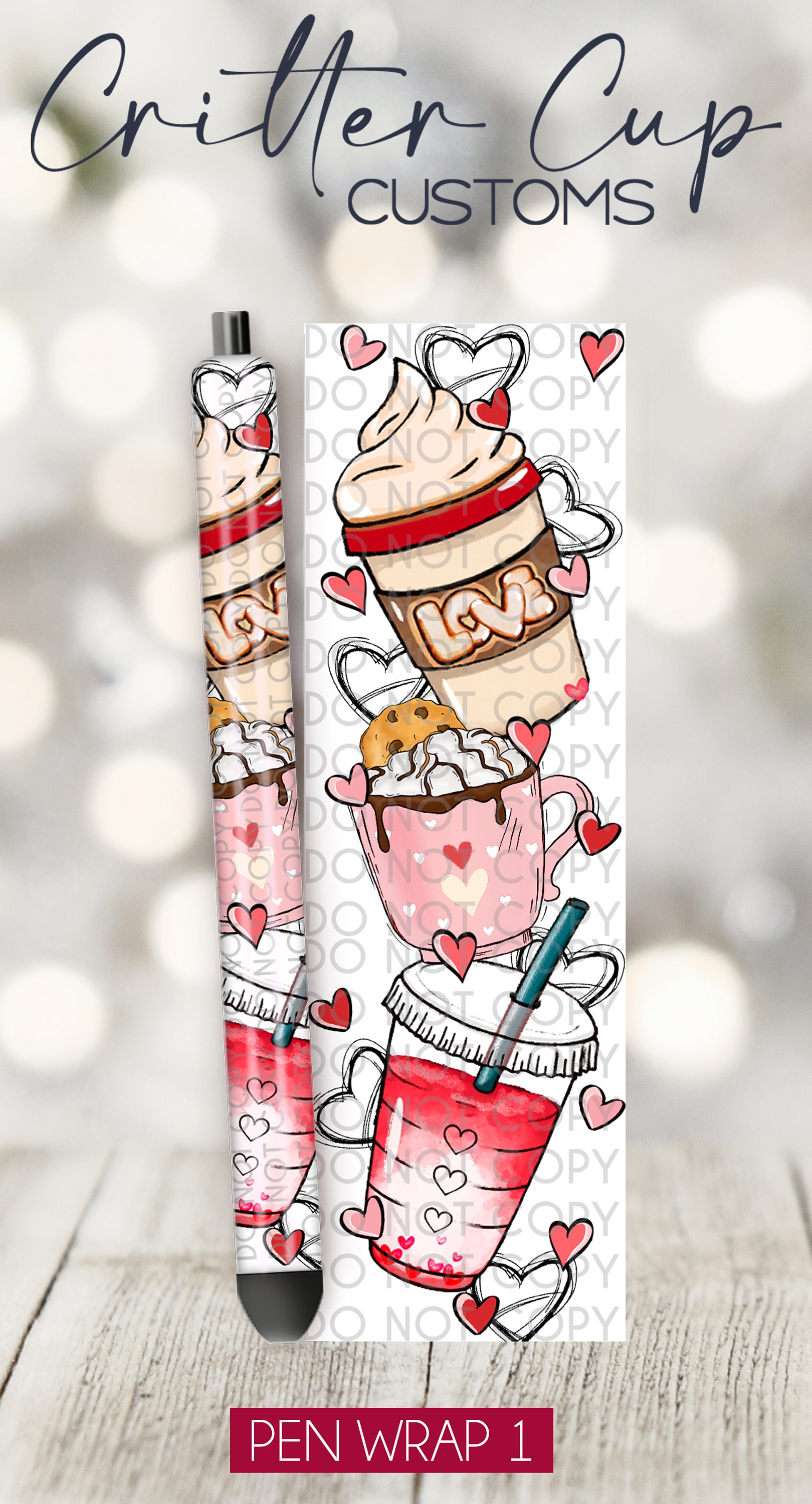 Valentine's Day Gnome Pen Wraps Valentine's Pen Wrap - Etsy