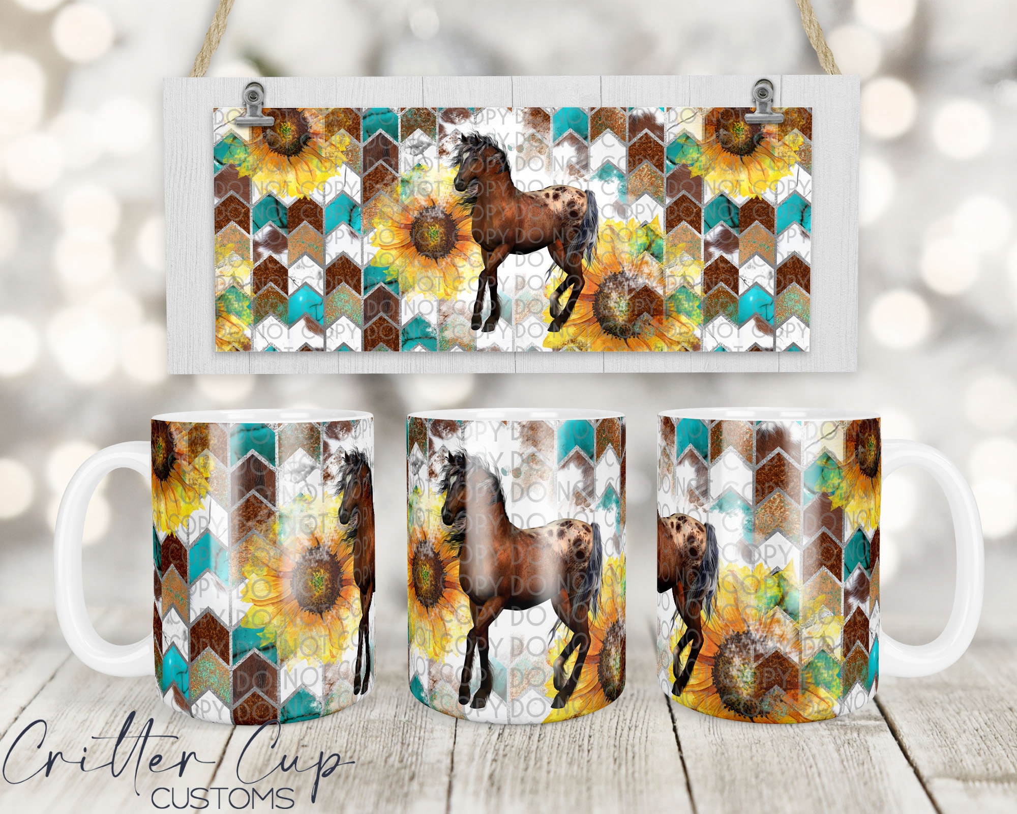 Western Coffee Mug Wrap Horse Coffee Mug Design 11oz Coffee - Etsy