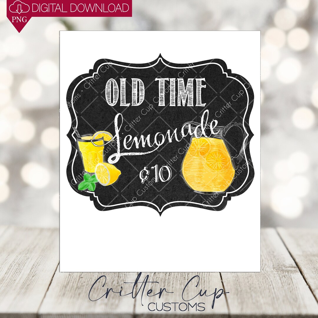 Lemonade Drink Label, Lemonade Label Design, Lemonade Png - Etsy