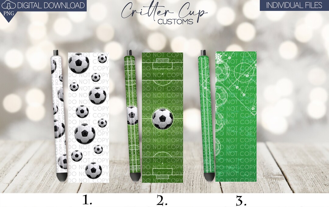 Soccer Pen Wraps, Soccer Pen PNG, Waterslide Pen Wrap, Pen Wrap PNG ...