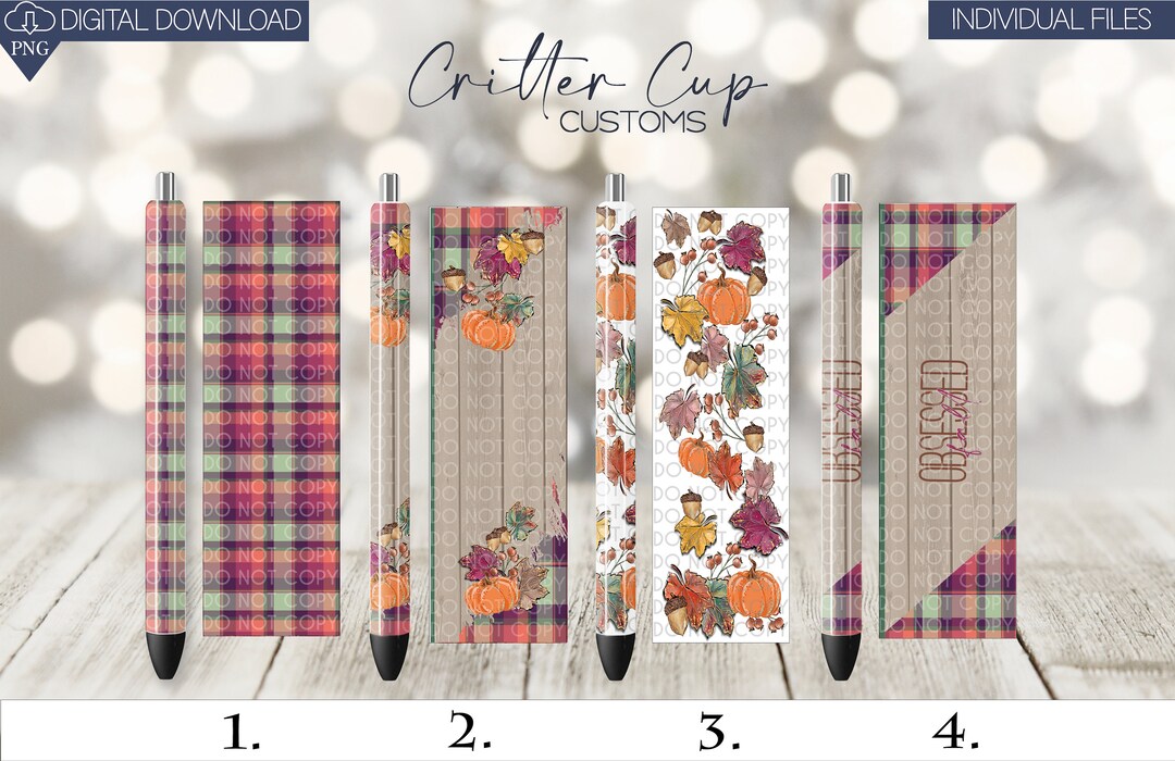 Fall Obsessed Pen Wraps, Fall Pen Wrap Png, Pen Wrap Bundle, Pen Wrap ...