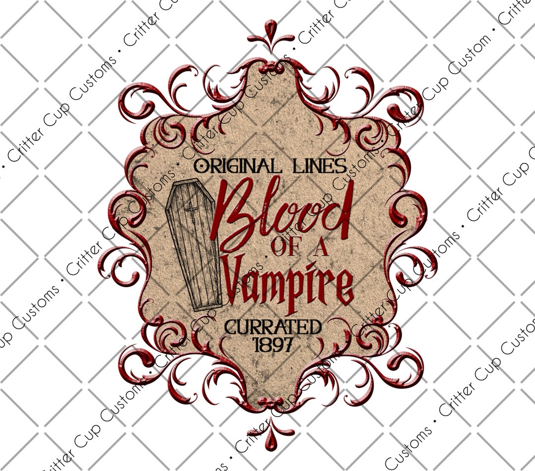 Vampire Label Design "blood of a Vampire - Vintage" Digital Download ...
