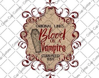 Vampire Blood Label Png - Etsy