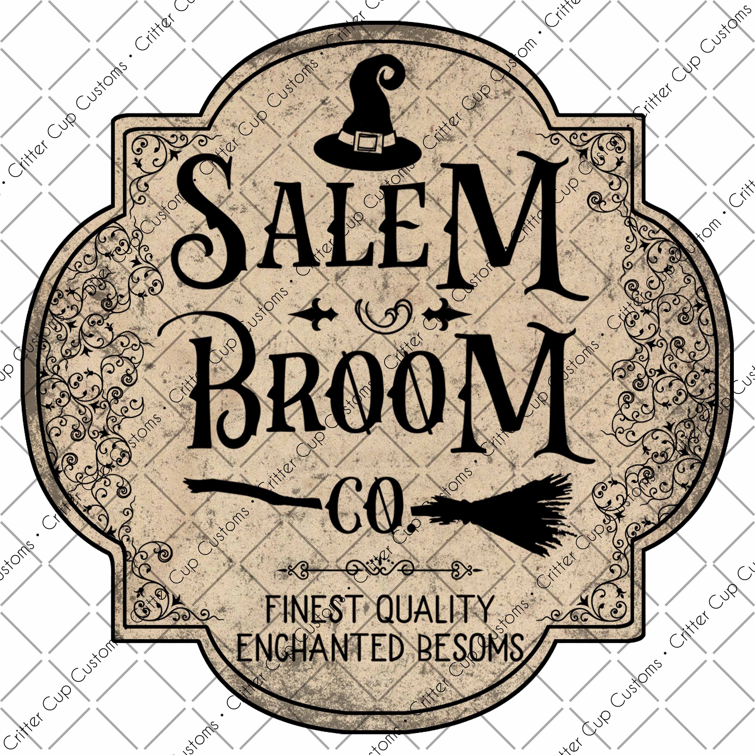 Halloween Label Design, Salem Broom Co Png, Digital Download, Halloween ...