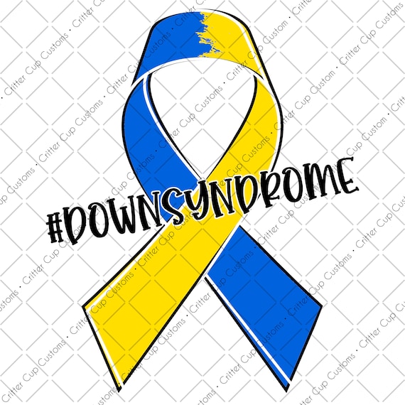 Down syndrome Awareness Ribbon Design Printable Digital | Etsy