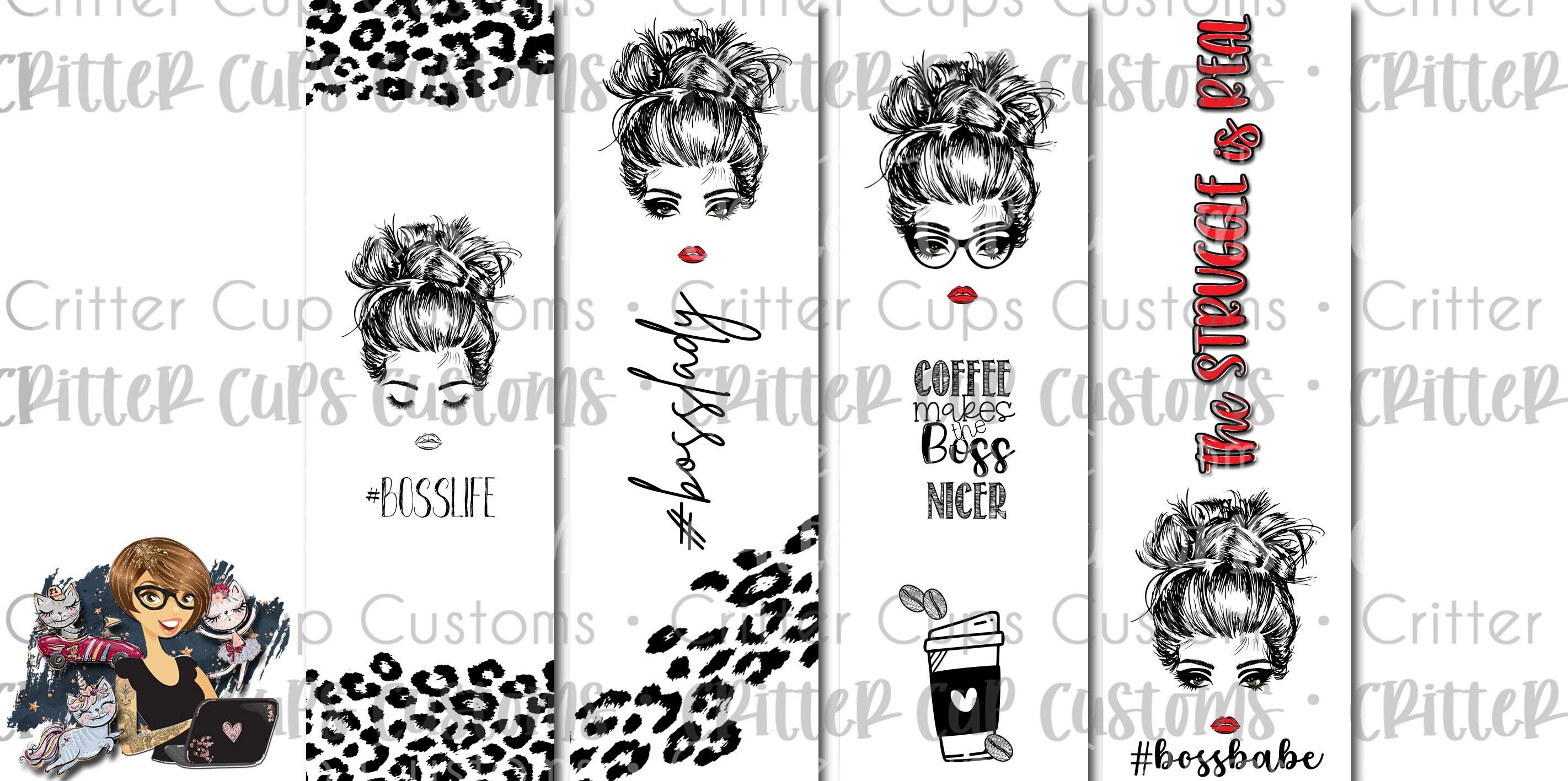 Boss Lady Design Epoxy Glitter Pen Wrap Digital Download - Etsy