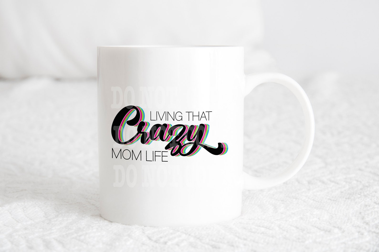 Retro Neon Crazy Mom Life Design Digital Download PNG File - Etsy