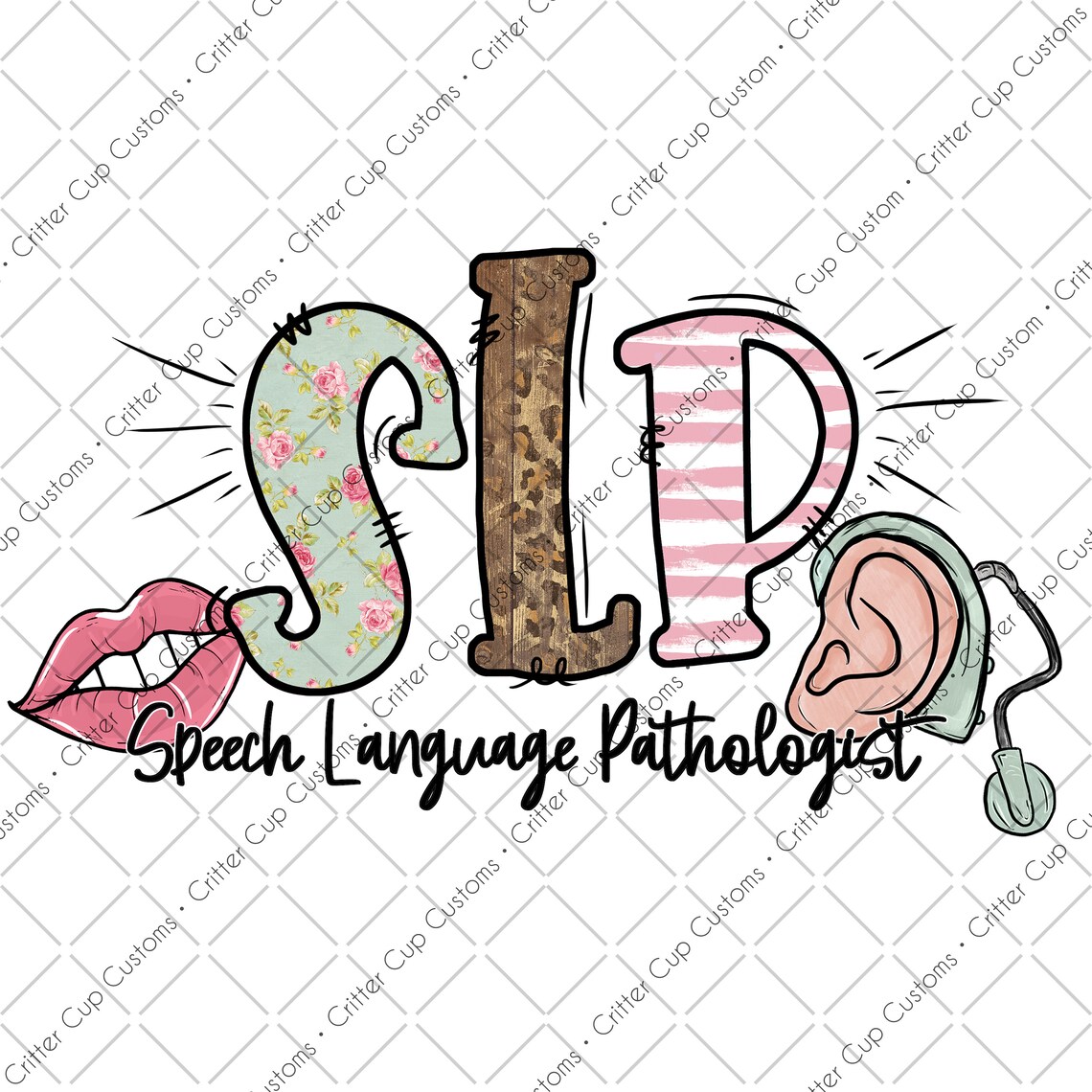 SLP speech Language Pathologist Design Digital | Etsy