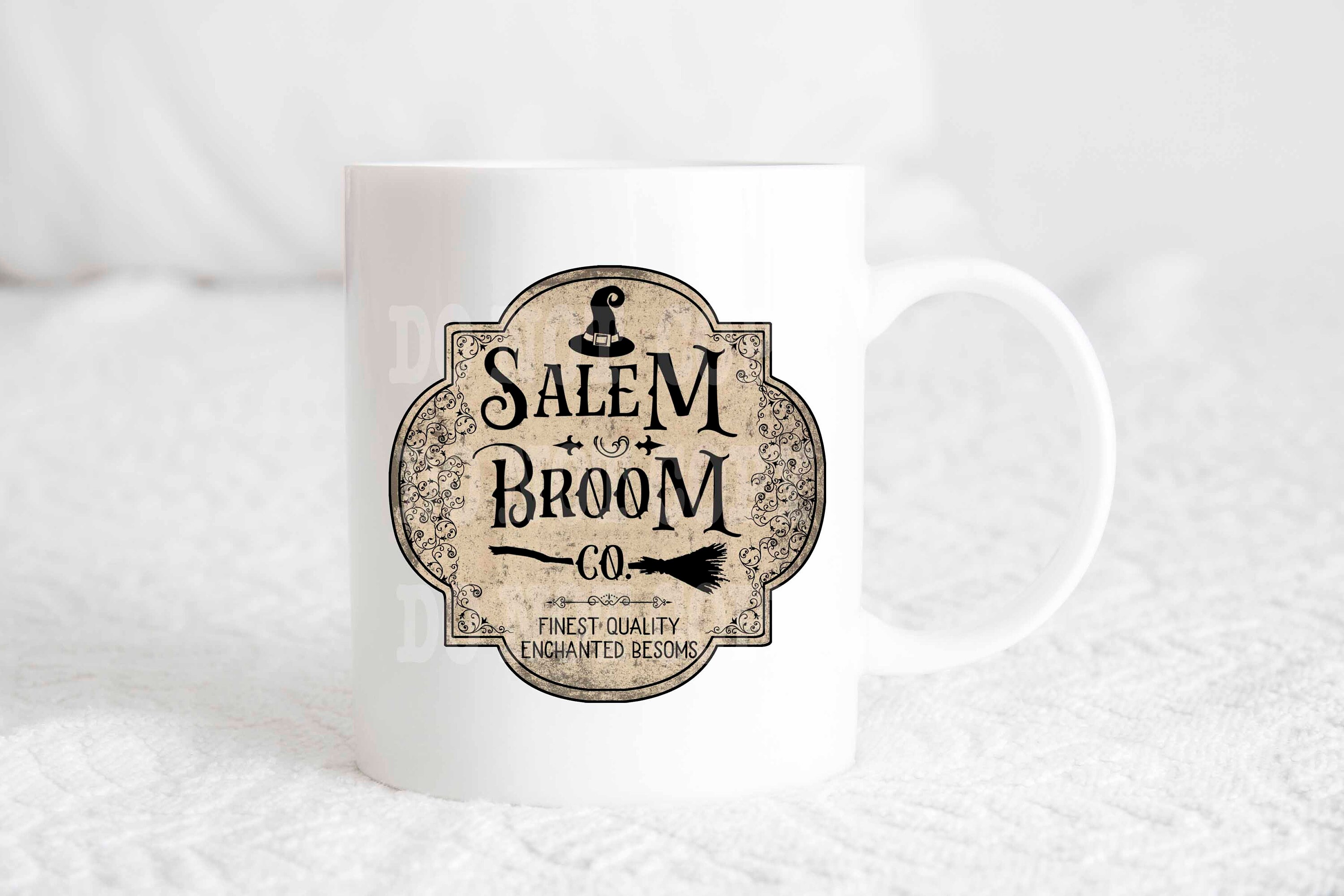Halloween Label Design, Salem Broom Co Png, Digital Download, Halloween ...