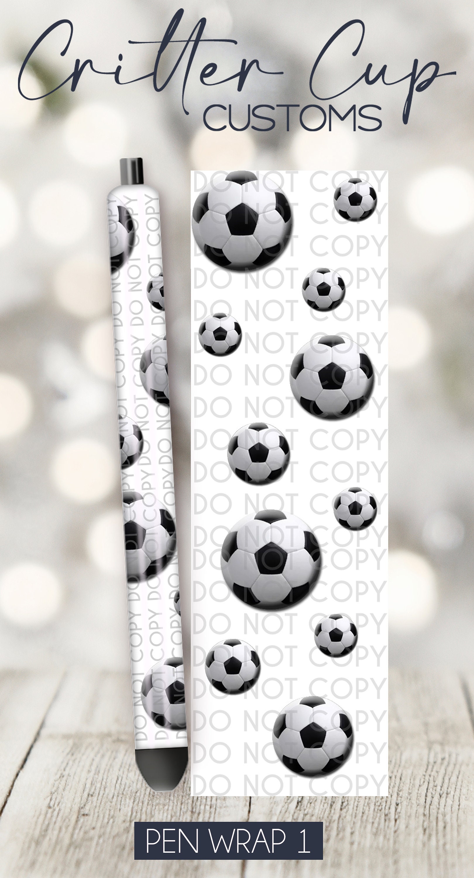 Soccer Pen Wraps, Soccer Pen PNG, Waterslide Pen Wrap, Pen Wrap PNG ...
