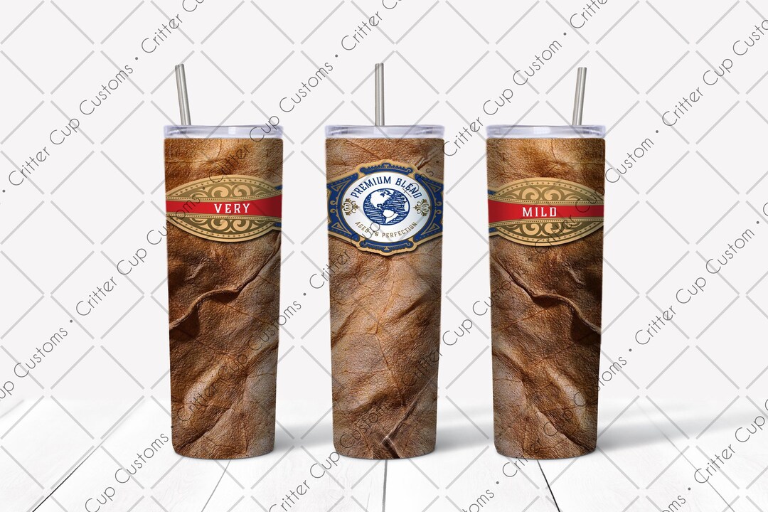Men's Tumbler Design cigar 20oz Skinny Straight & Tapered Tumbler Wrap ...