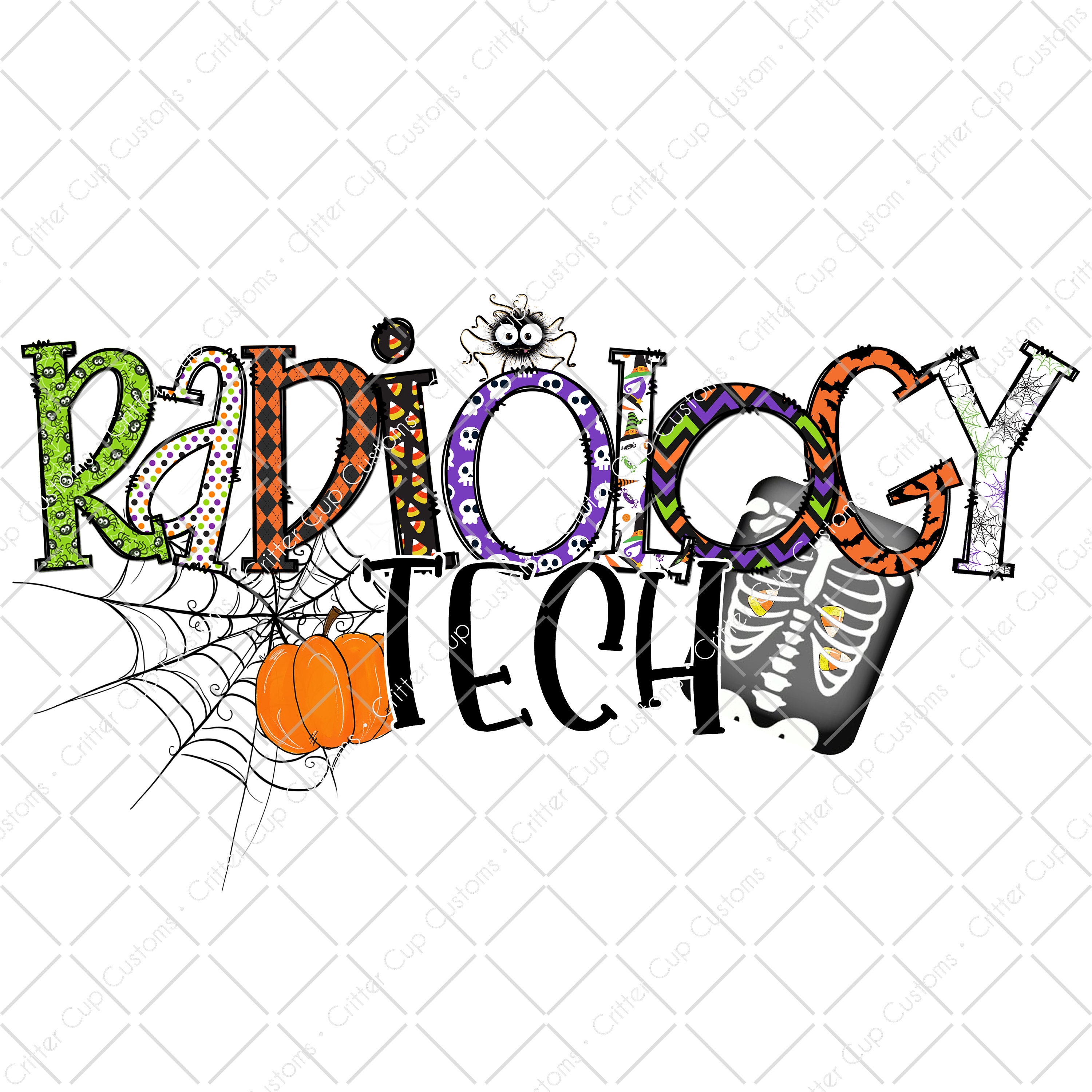 Halloween Radiology Tech Design Digital Download PNG File - Etsy