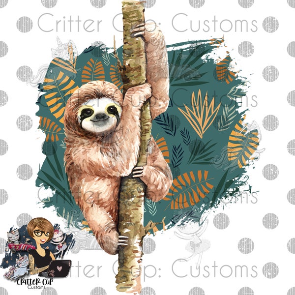 Tropical Sloth - Etsy