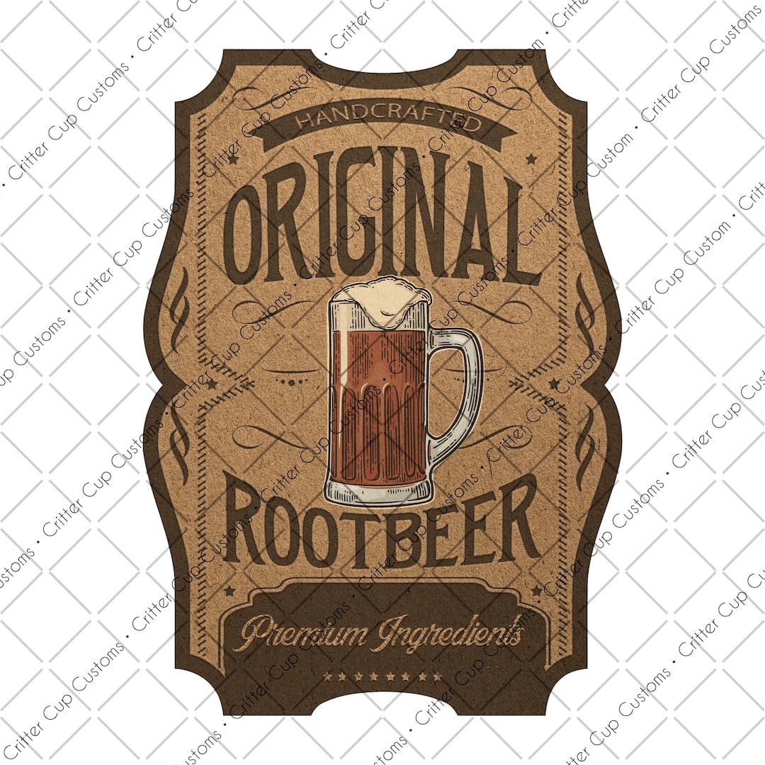 Drink Label Design " Root-beer Label" Digital Download Png File ...