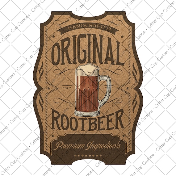 Drink Label Design Root-beer Label Digital - Etsy