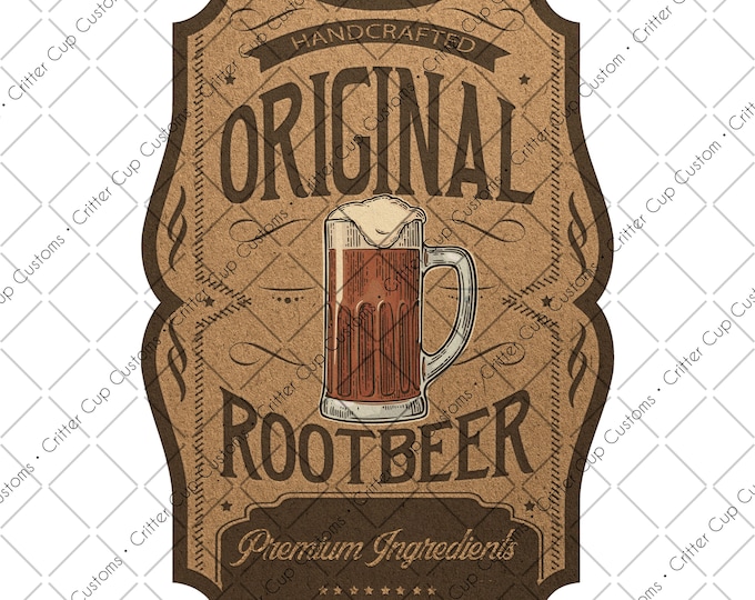 Drink Label Design Root-beer Label Digital - Etsy