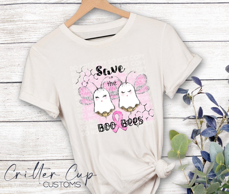 Save the Boo Bees Sublimation Design Breast Cancer PNG - Etsy