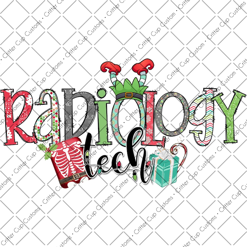 Christmas Radiology x-ray Tech Design Digital Download PNG - Etsy