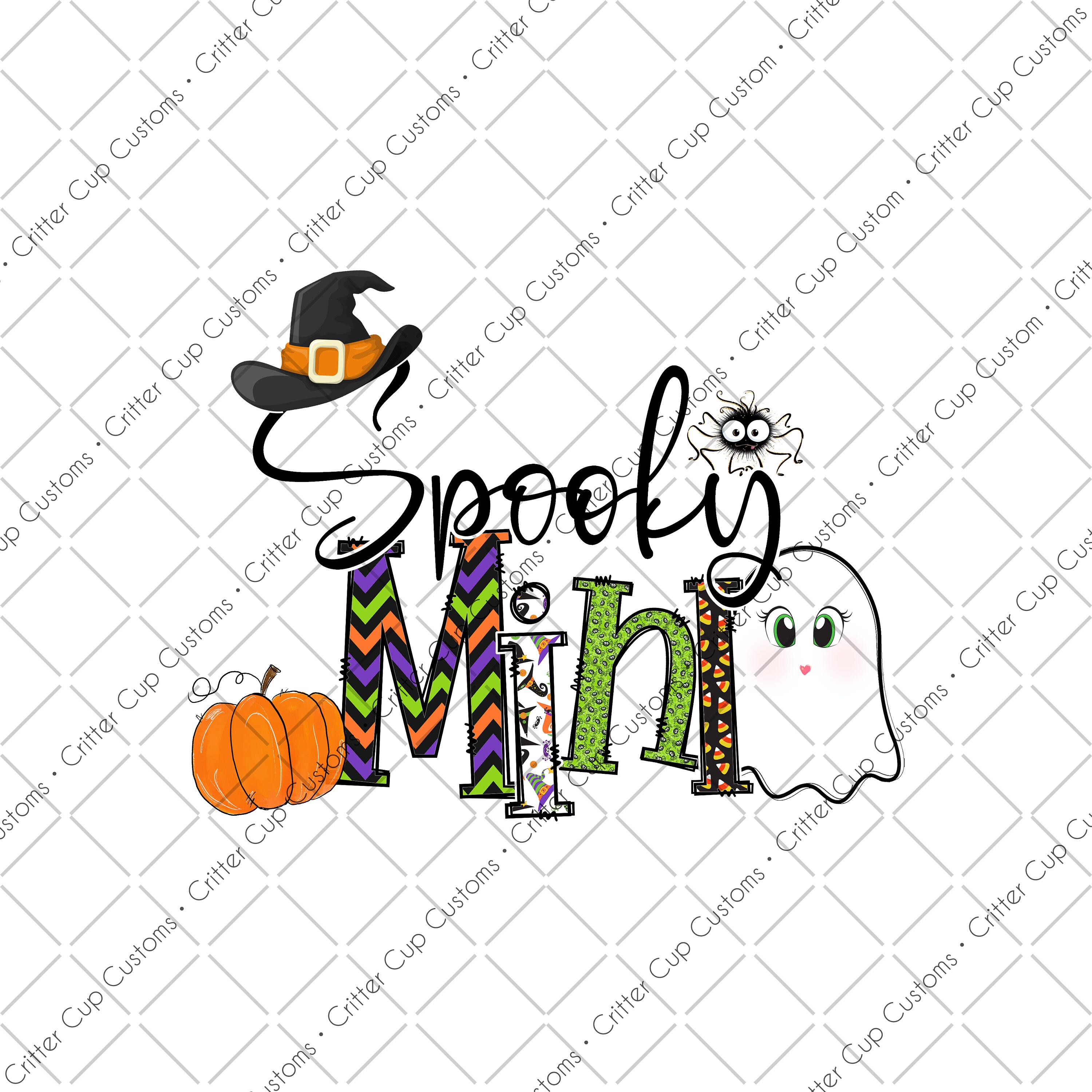 Halloween spooky Mama & Mini Set Design Digital Download PNG - Etsy