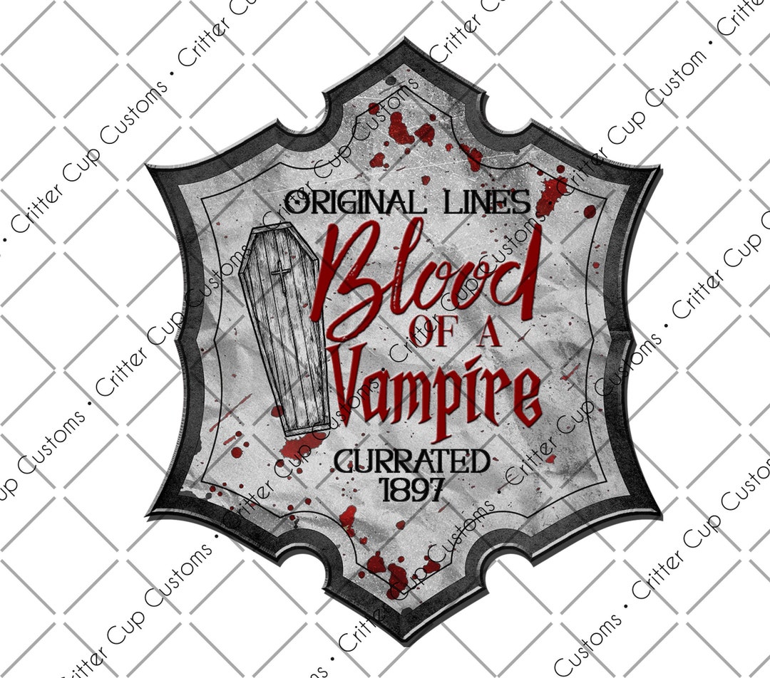Vampire Label Design "blood of a Vampire - Gothic" Digital Download Png ...