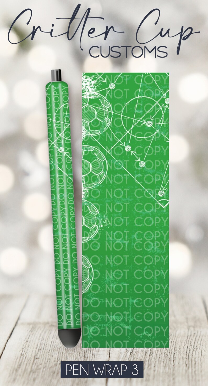 Soccer Pen Wraps, Soccer Pen PNG, Waterslide Pen Wrap, Pen Wrap PNG ...