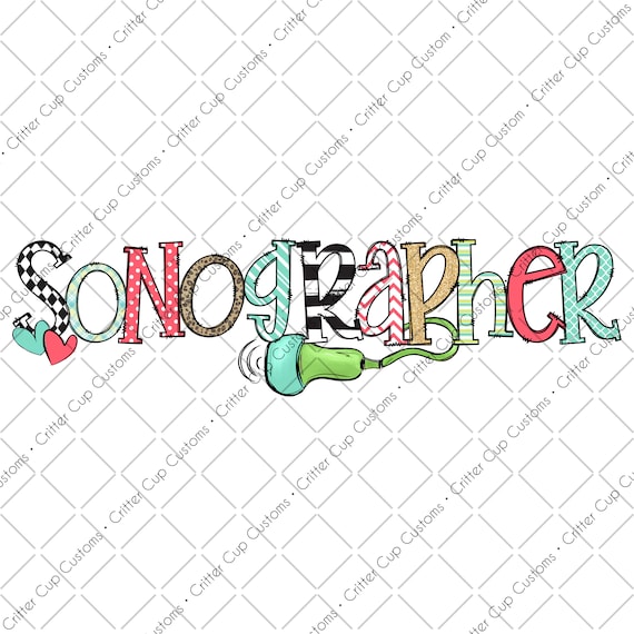 Sonographer Design Digital Download PNG File Sublimation/ | Etsy