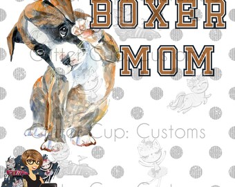 Boxer Mom 3 PNG, Instant Download, Sublimation Graphics, Clipart - Etsy